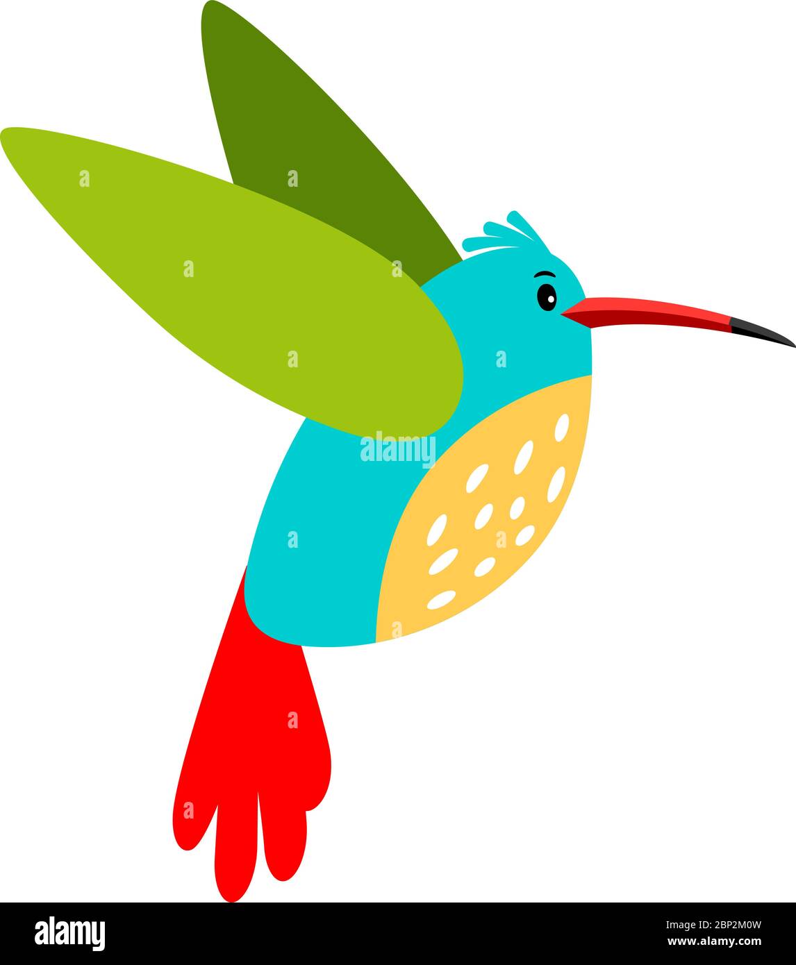 Colibri cartoon bird icon isolated on white background, vector ...