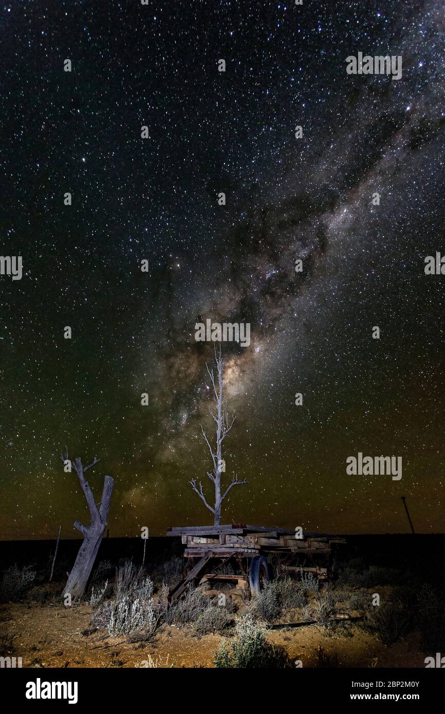 nightscape landscape, milky way Stock Photo - Alamy