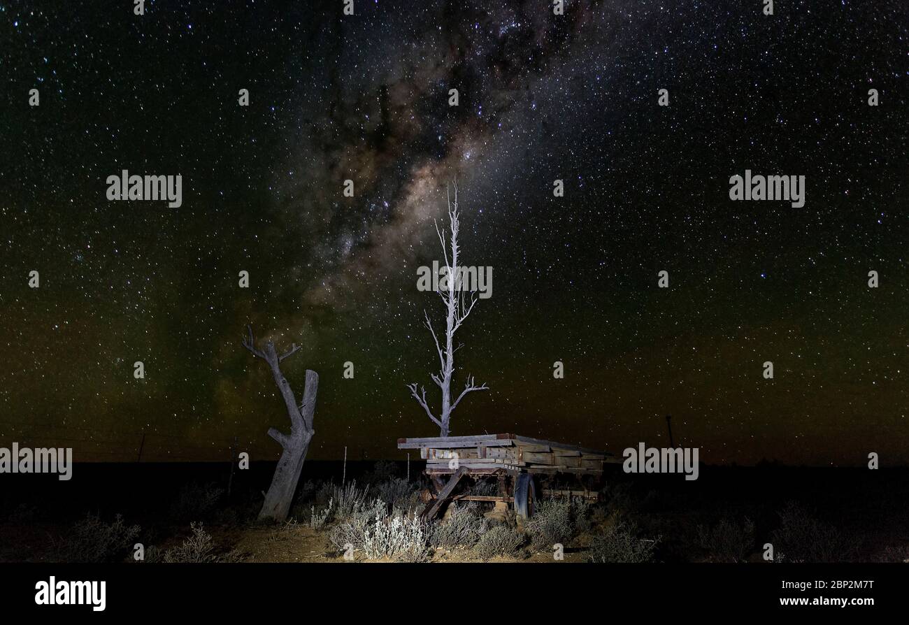 nightscape landscape, milky way Stock Photo - Alamy