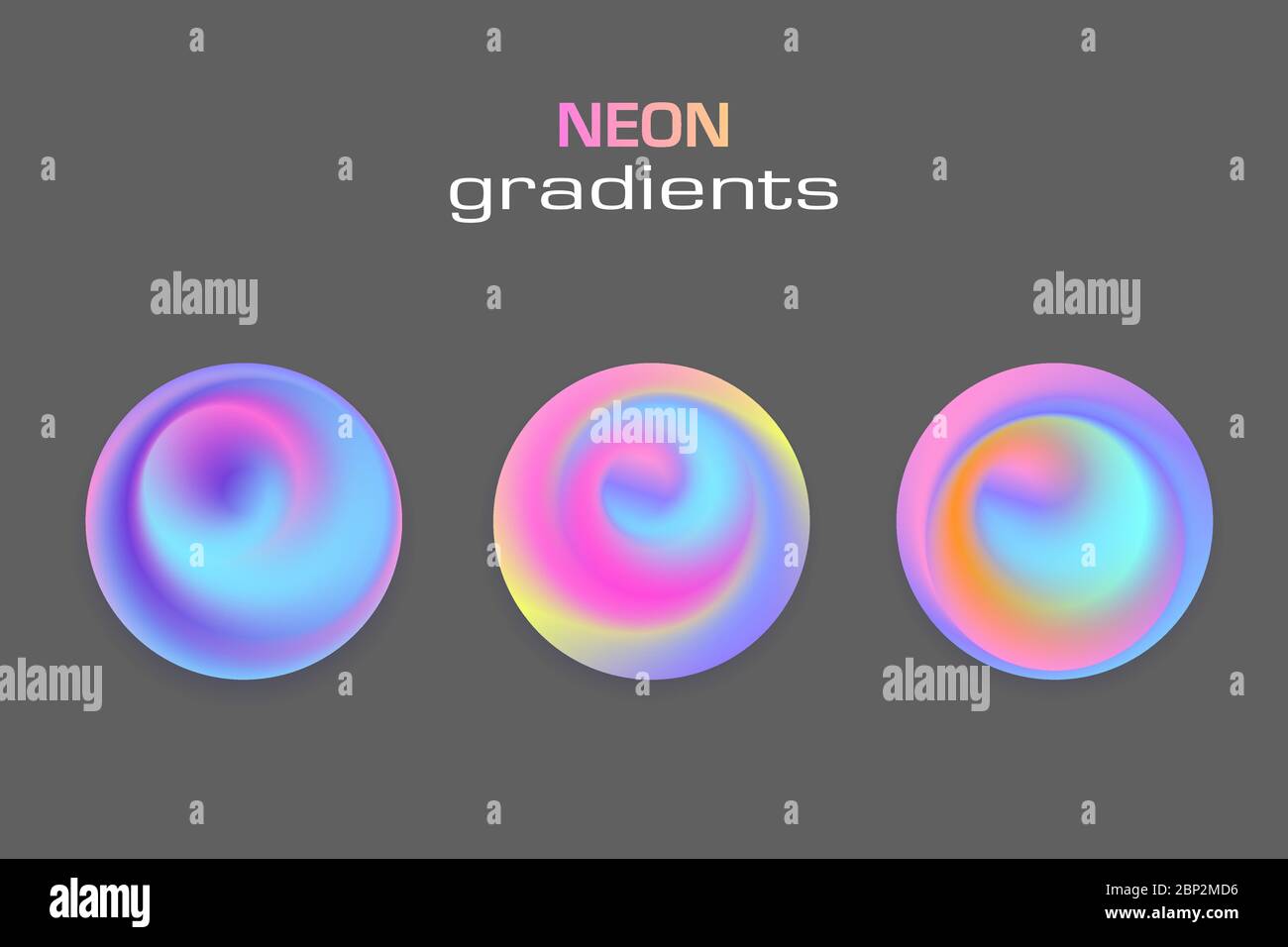 Abstract sphere neon colors gradients isolated Stock Vector Image & Art ...