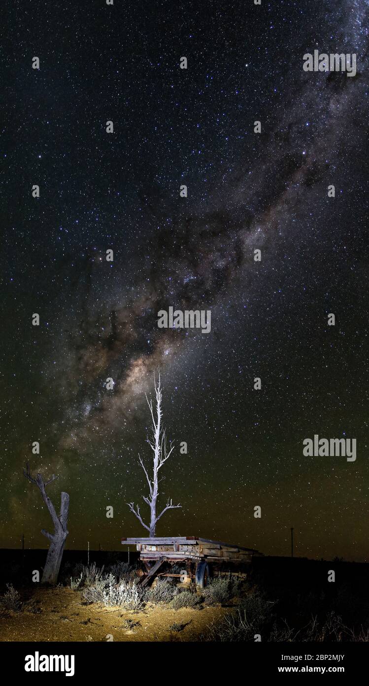 nightscape landscape, milky way Stock Photo - Alamy