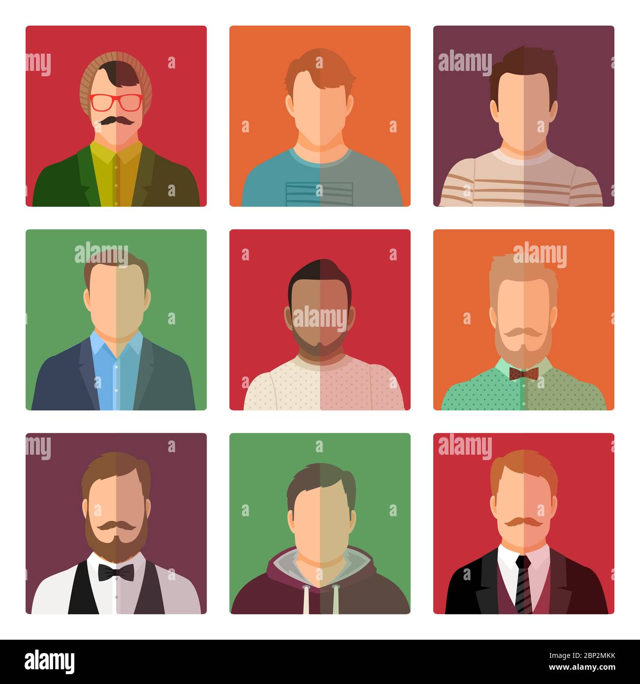 Casual male style portrait Stock Vector Images - Alamy