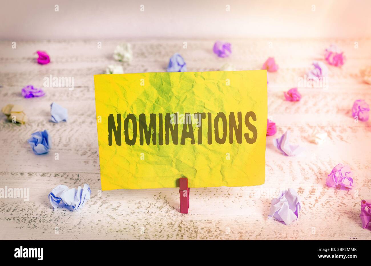 Conceptual hand writing showing Nominations. Concept meaning the act of ...