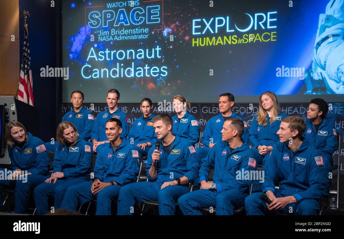 NASA astronaut candidates, including Matthew Dominick, participate in a ...