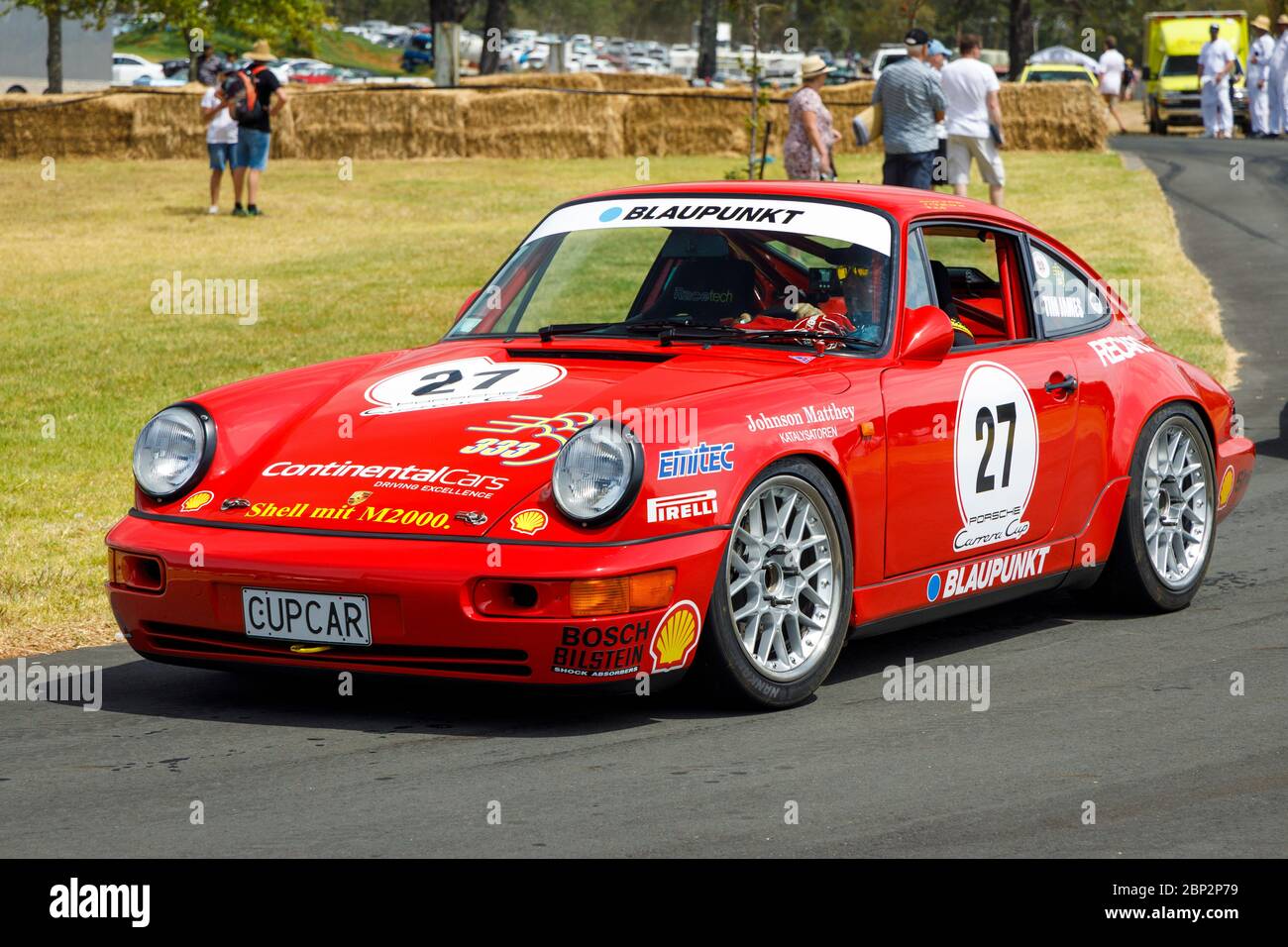 Tim James in his 1990 Porsche 964 Carrera 2 Cup car. It is an extremely ...