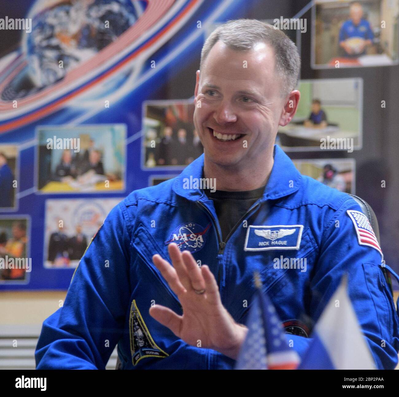 Expedition 57 Press Conference Expedition 57 Flight Engineer Nick Hague ...