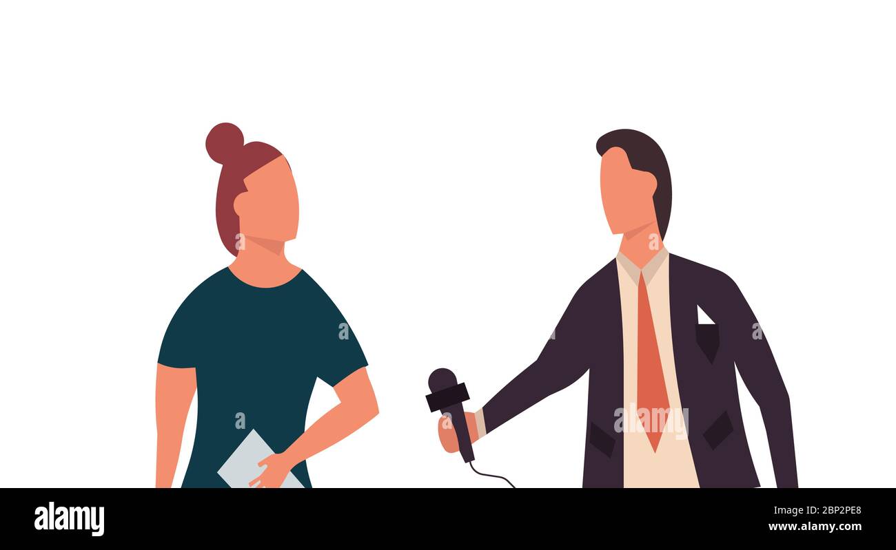 Reporter Interview Clipart