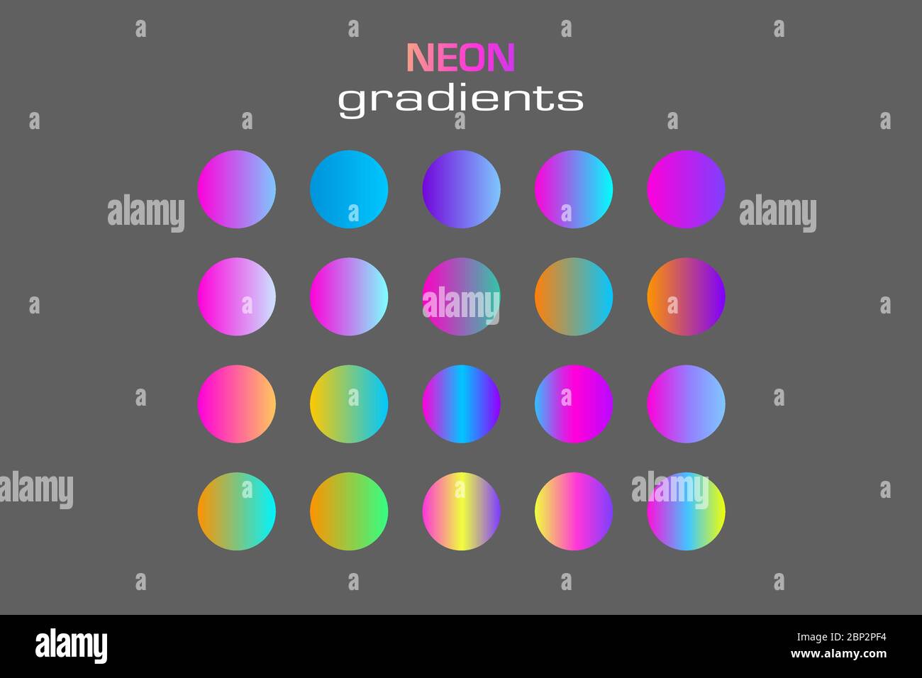 Abstract sphere neon colors gradients isolated Stock Vector Image & Art ...