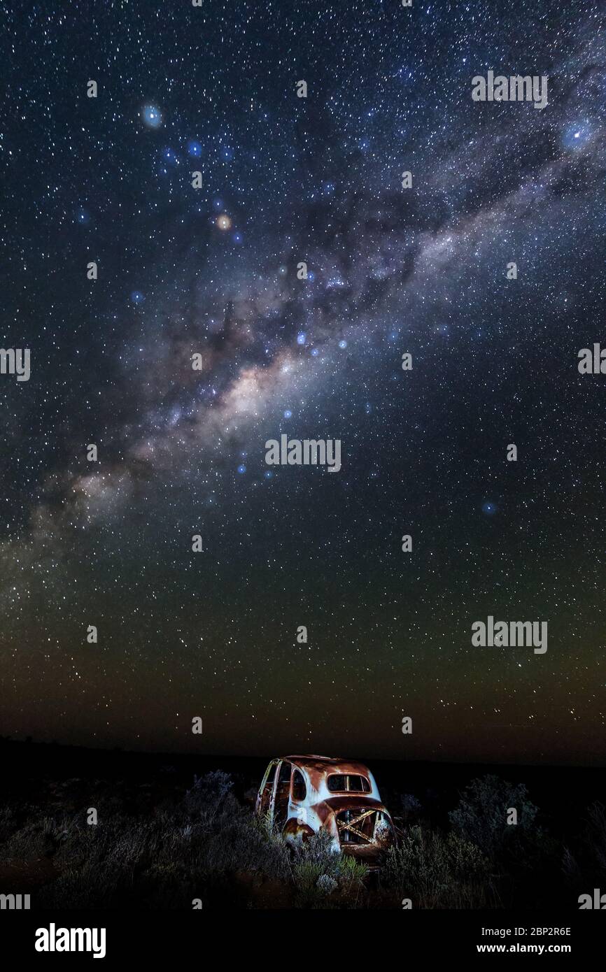 nightscape landscape, milky way Stock Photo - Alamy