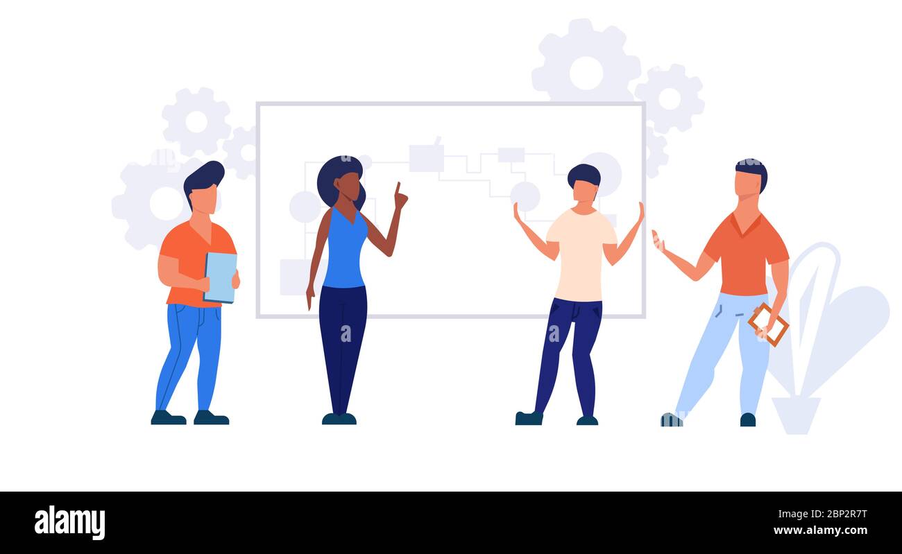 People discussion office business presentation. Teamwork meeting man ...