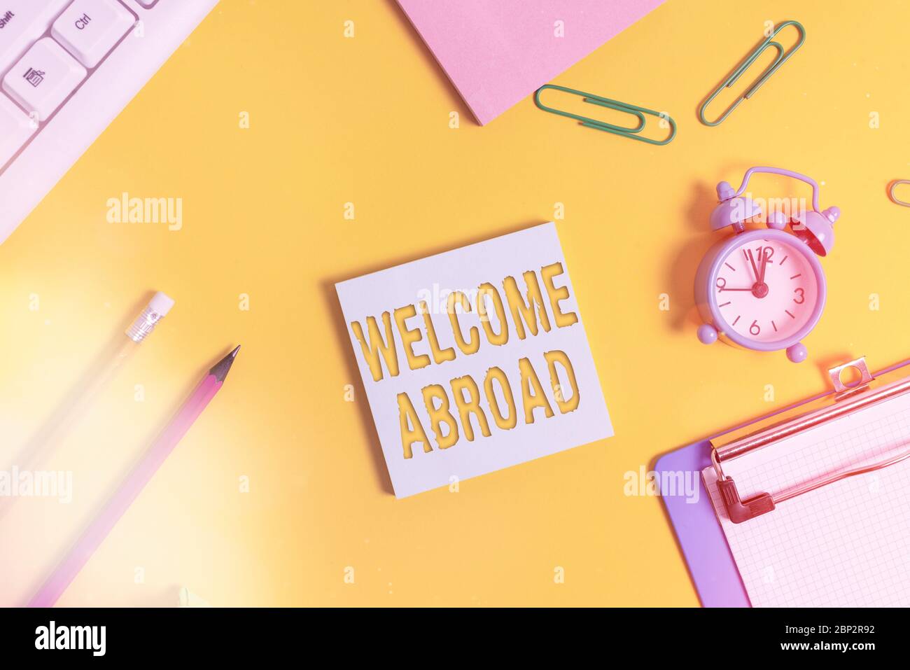 Conceptual hand writing showing Welcome Abroad. Concept meaning ...