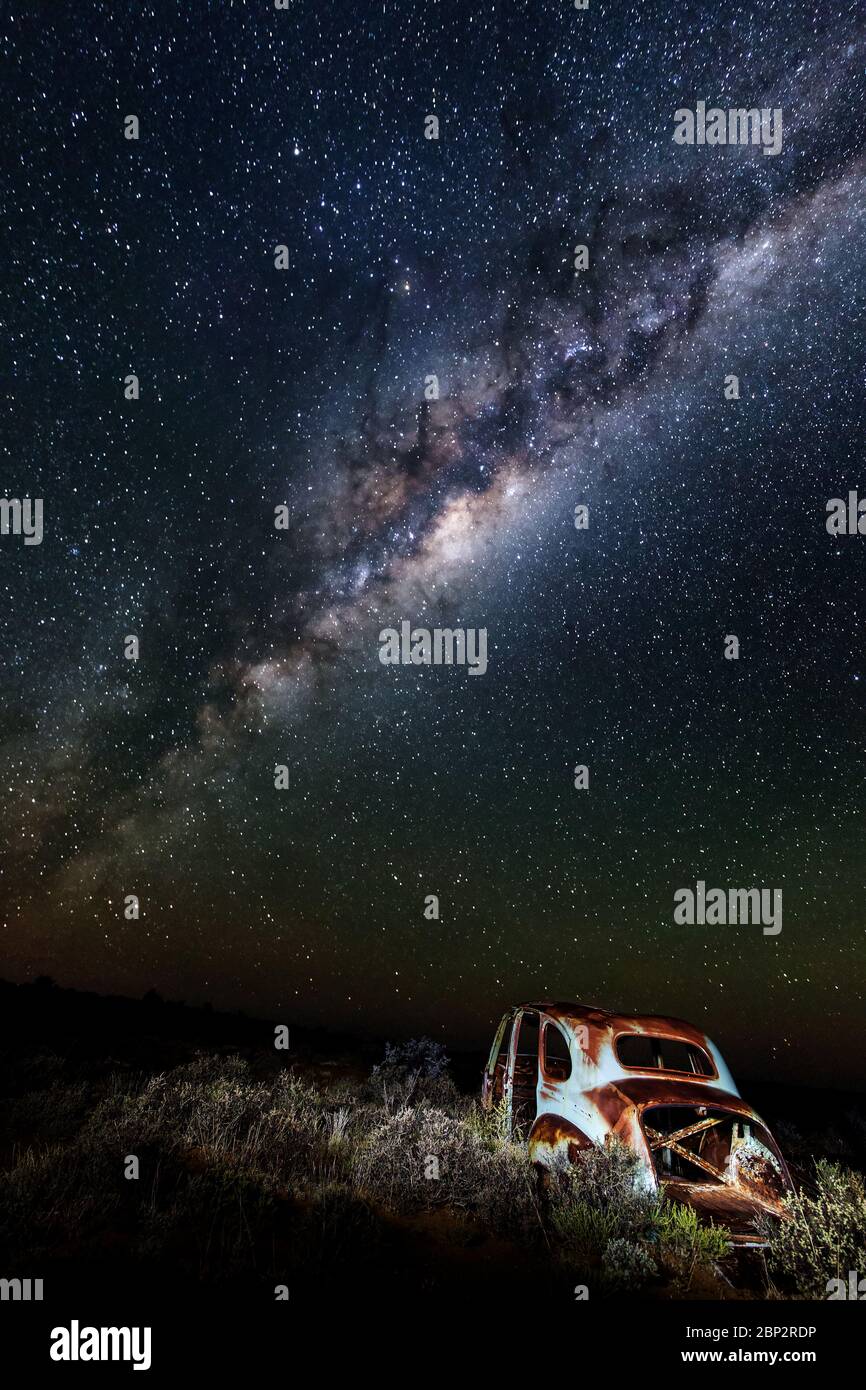 nightscape landscape, milky way Stock Photo - Alamy