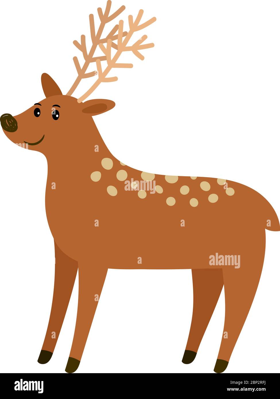 Portrait male spotted axis deer Stock Vector Images - Alamy