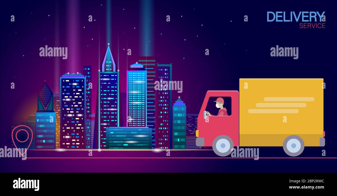 3D map point location delivery worldwide truck car. Shipping online ...