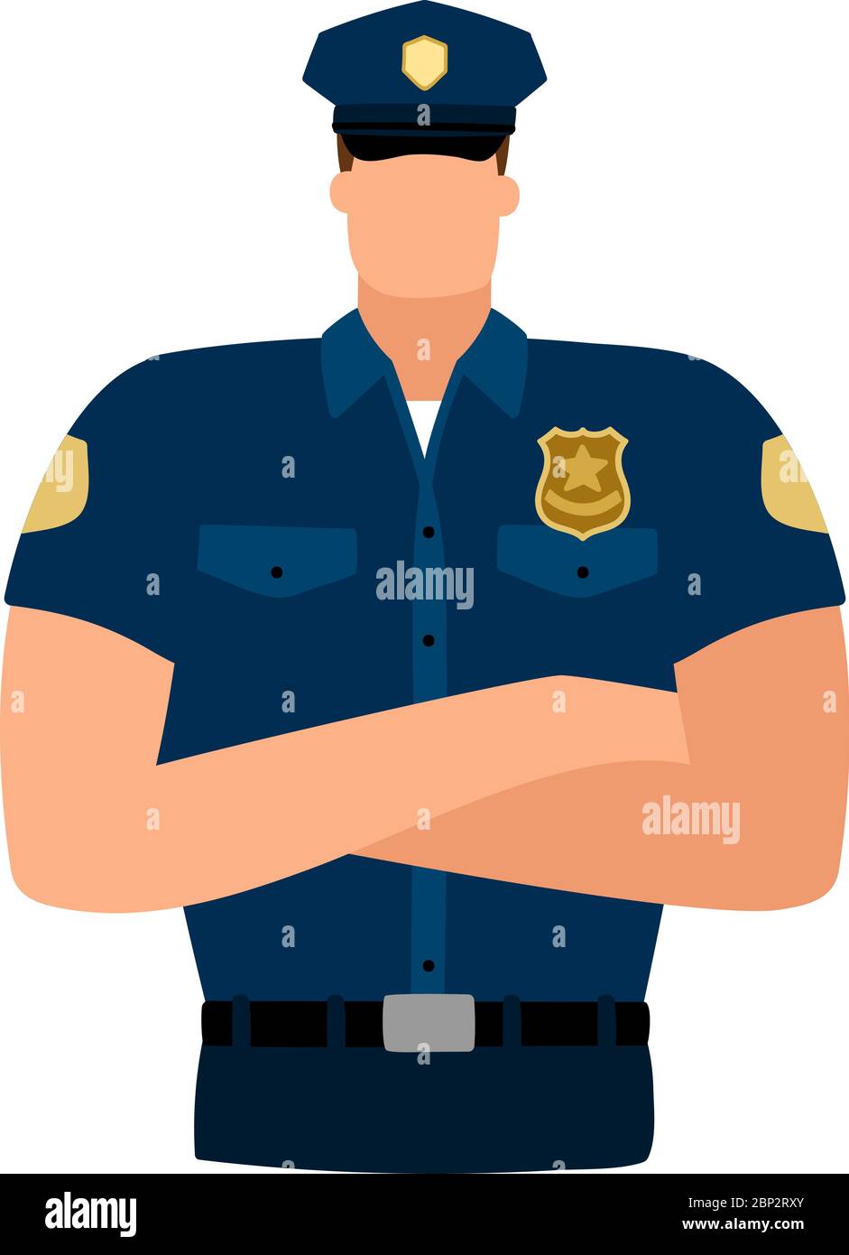 Policeman avatar icon on white background, vector illustration Stock ...