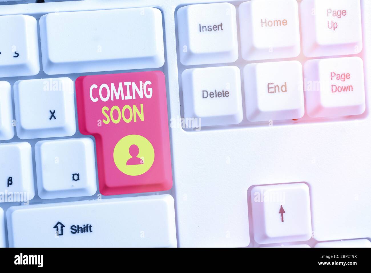 Conceptual hand writing showing Coming Soon. Concept meaning event or ...