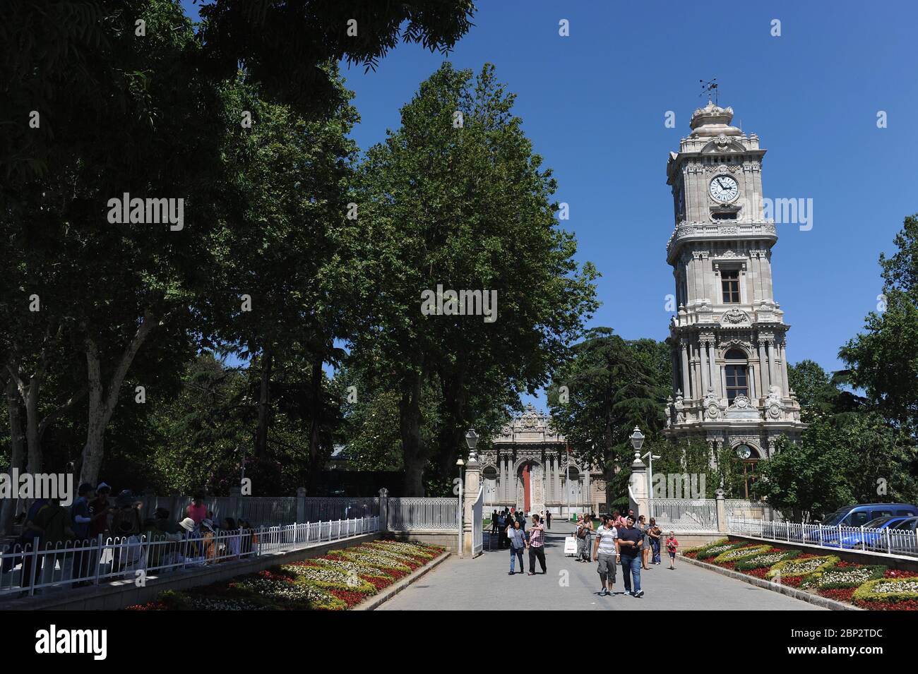 The Dolmabahce Clock Tower in Istanbul, Turkey Stock Photo - Alamy