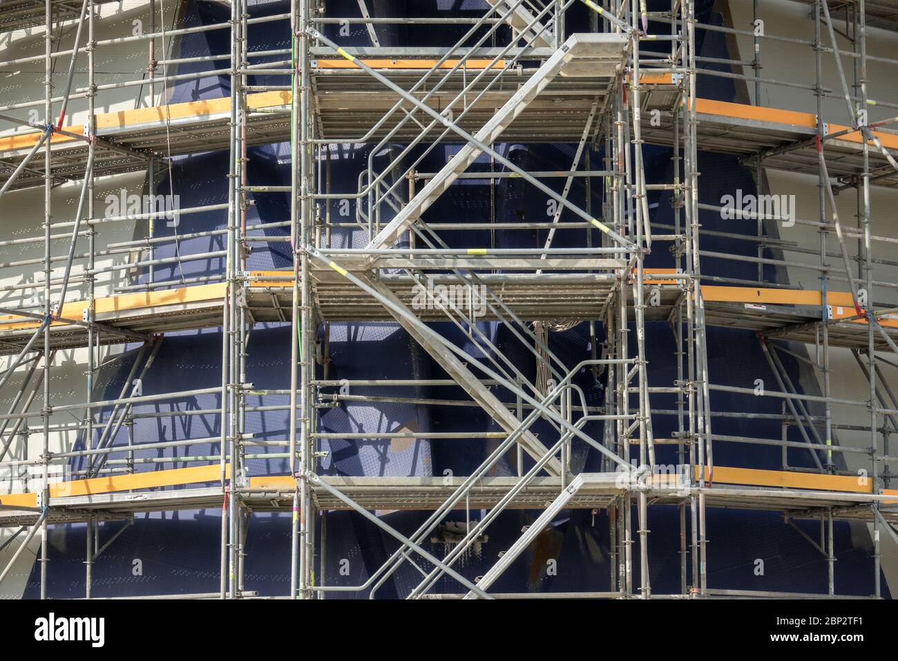 scaffolding, working at building construction, structure of scaffolding ...
