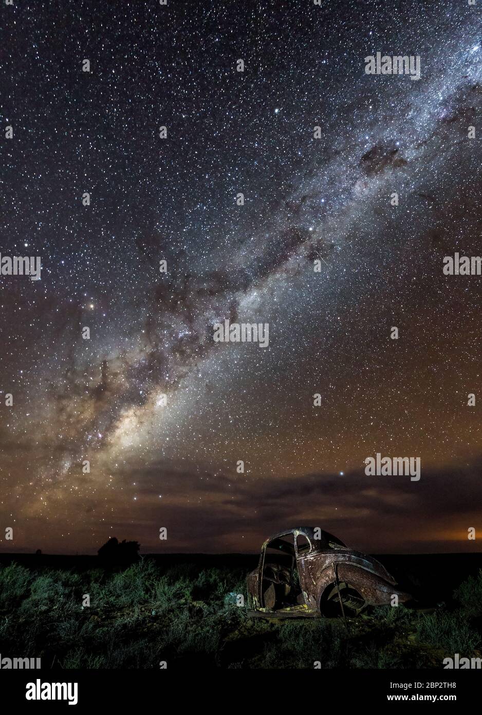 nightscape landscape, milky way Stock Photo - Alamy