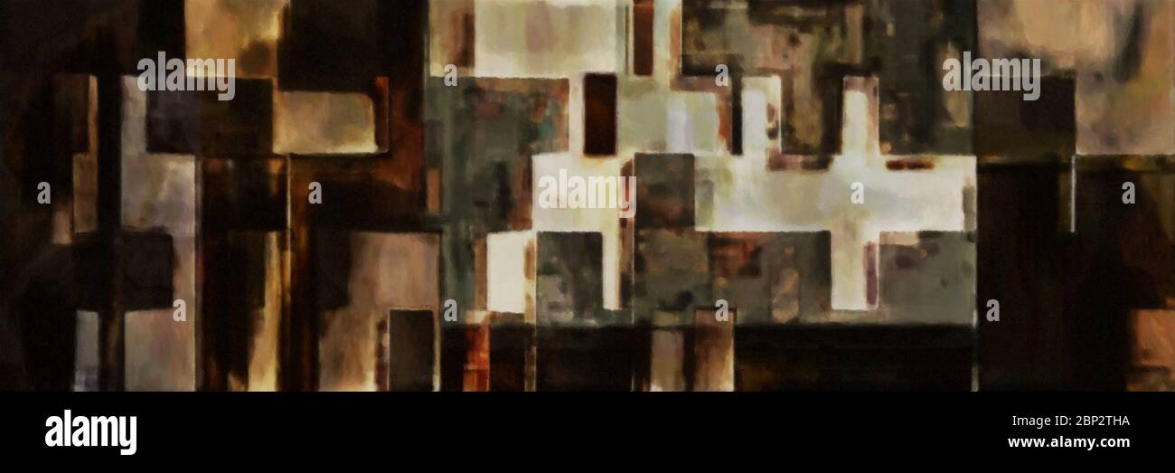 geometric mosaic abstract background with very dark green, rosy brown ...