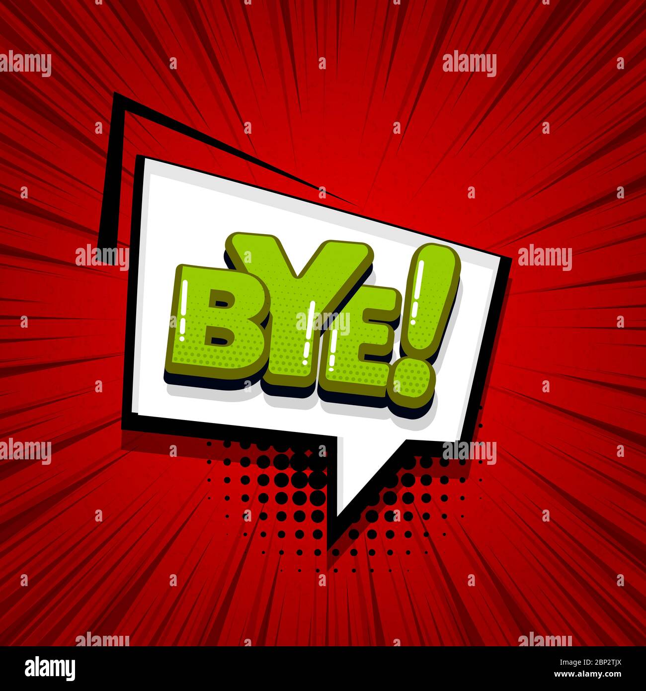 Goodbye bye comic bubble text hi-res stock photography and images - Alamy