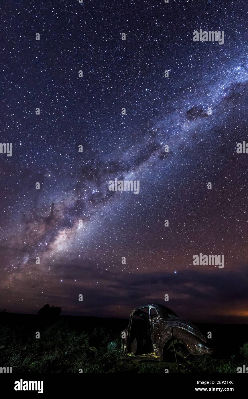 nightscape landscape, milky way Stock Photo - Alamy