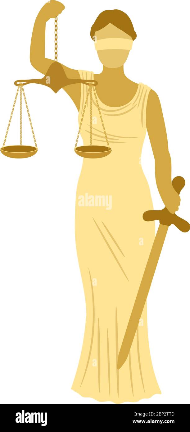 Themis icon isolated on white background. Goddess of order and justice ...