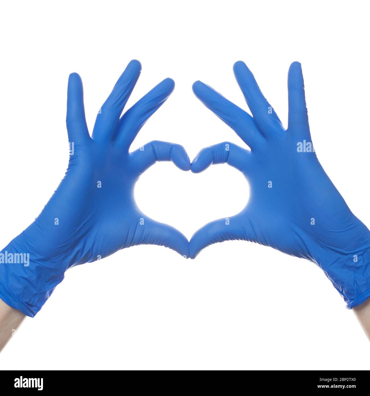 Doctor hands making heart isolated on white Stock Photo - Alamy