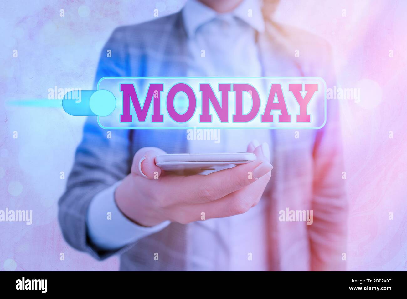 Text sign showing Monday. Business photo showcasing the day of the week ...