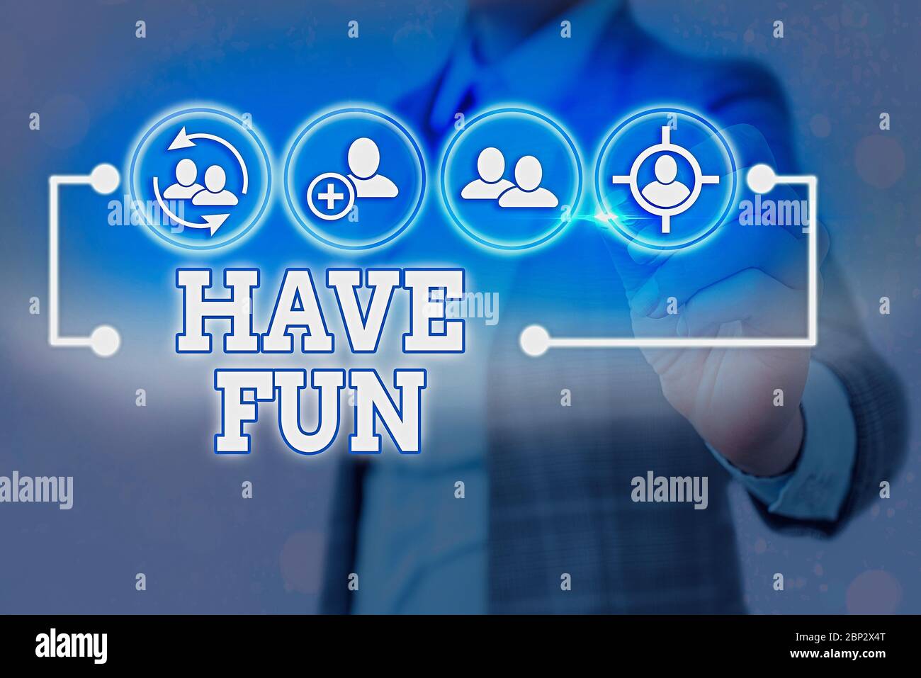 Writing note showing Have Fun. Business concept for wish somebody good ...