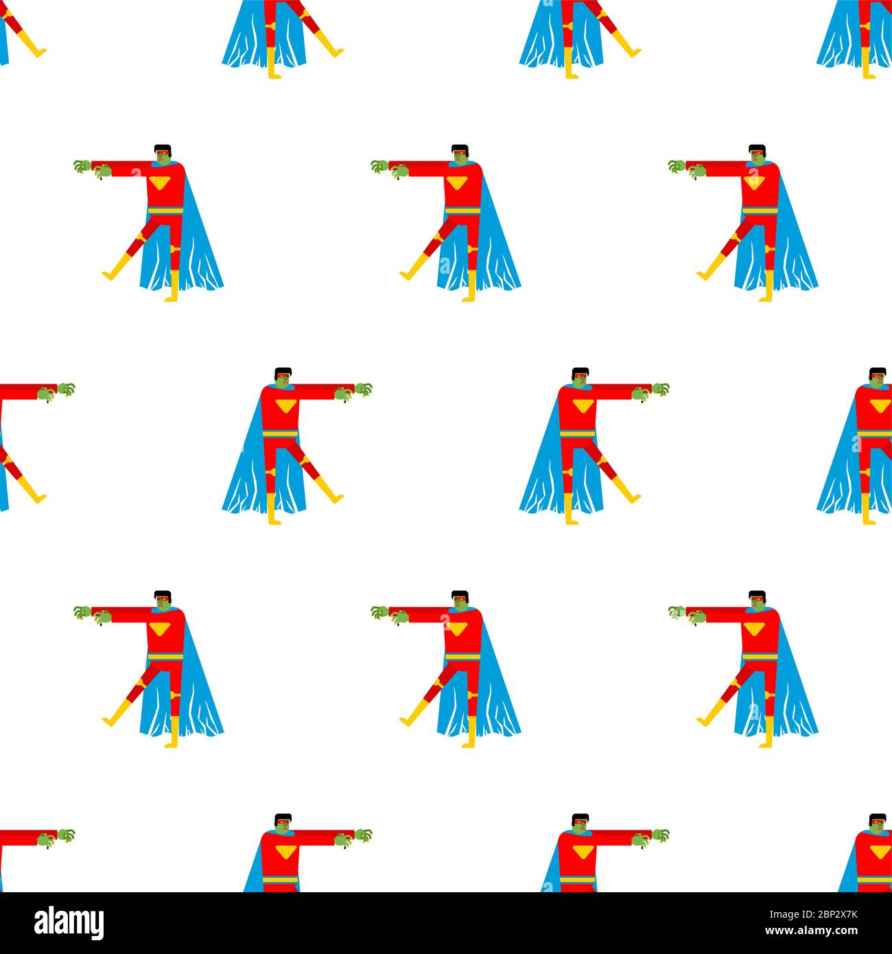 Superhero zombie pattern seamless. super hero Zombi background. Dead ...
