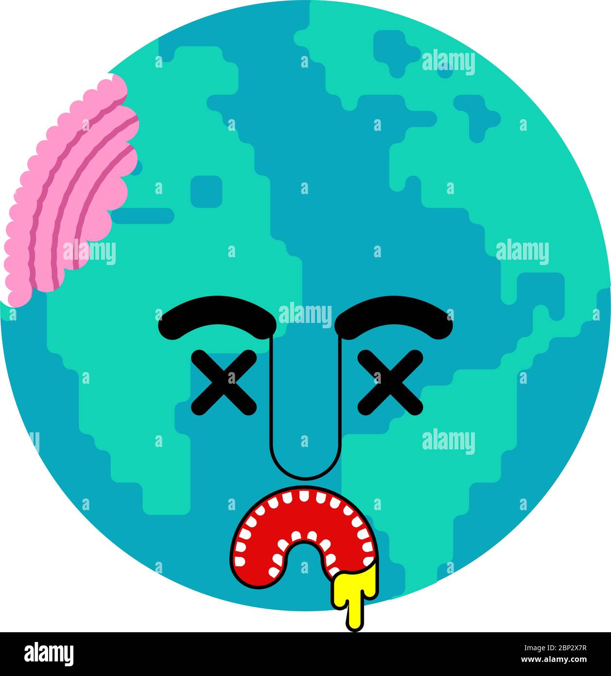 Dead planet Earth. No life, disaster. vector illustration Stock Vector ...