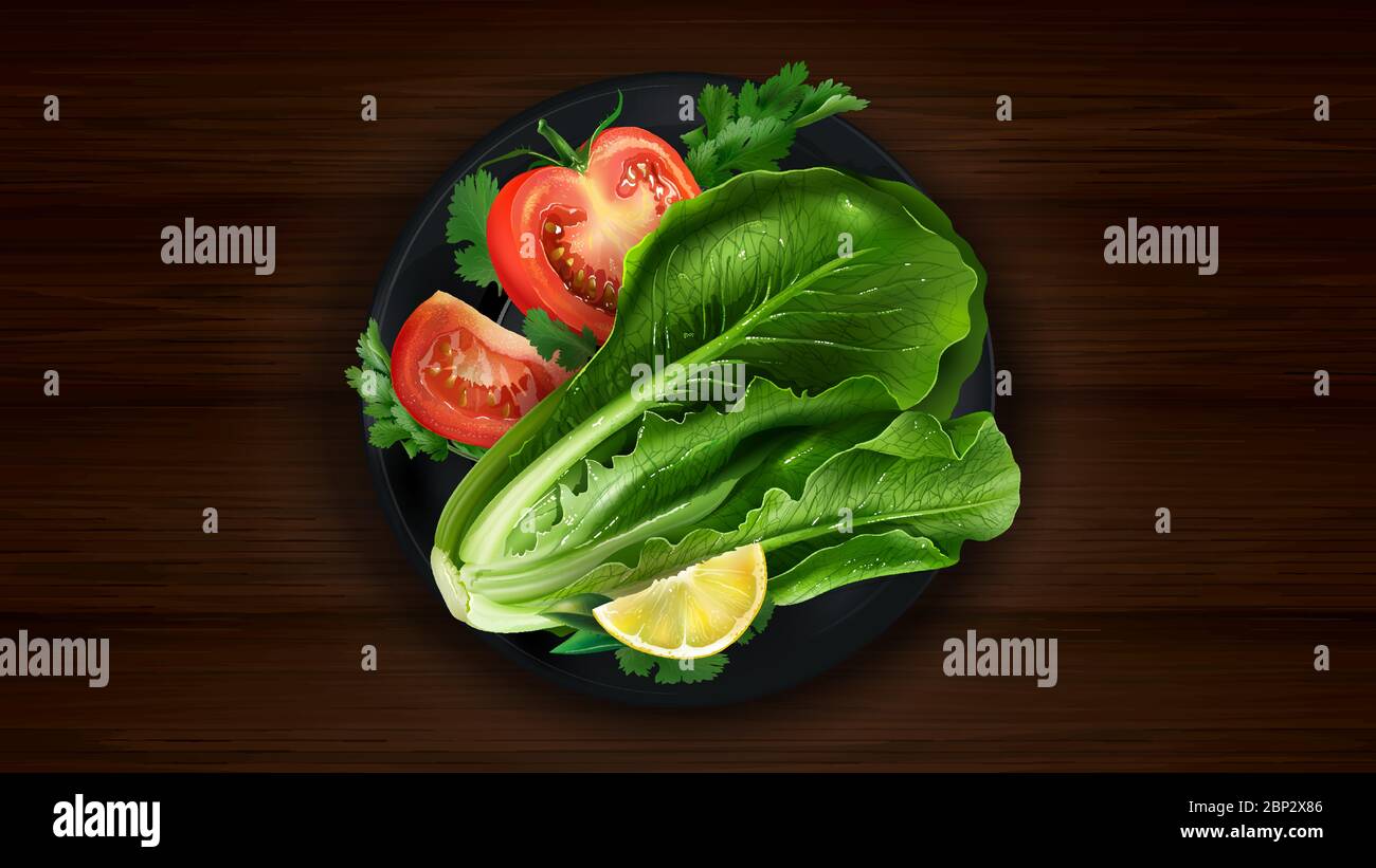 Plate of herbs Stock Vector Images - Alamy