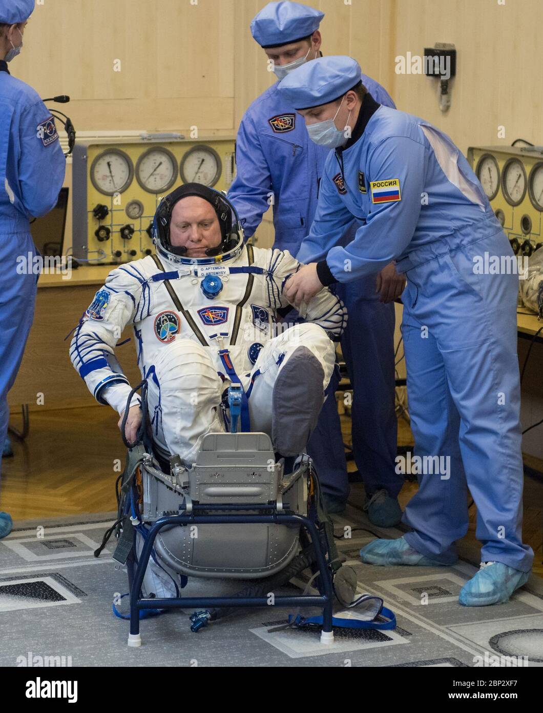 On March 21, 2018, Soyuz Commander Oleg Artemyev of Roscosmos underwent ...