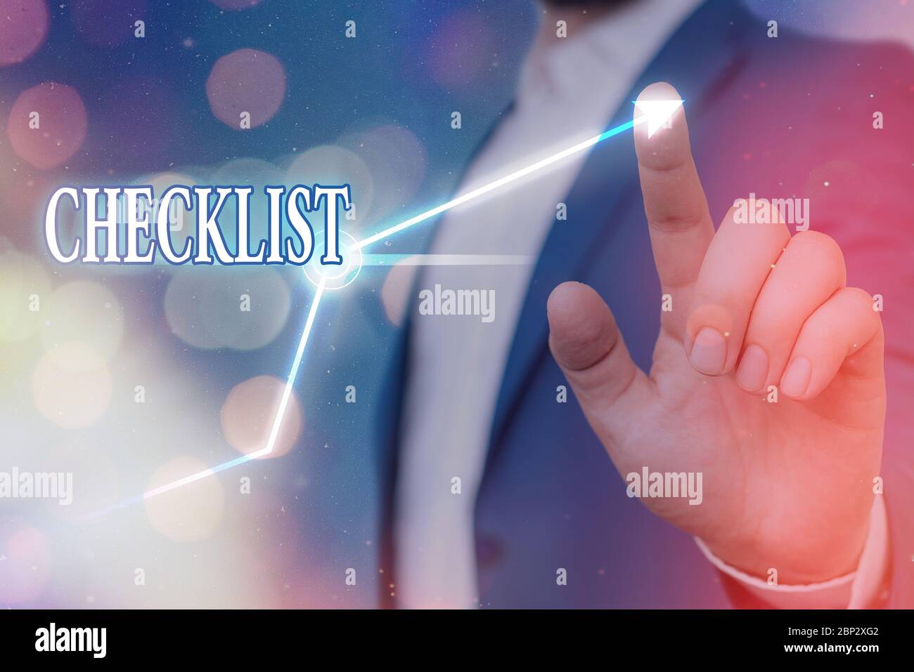 Writing note showing Checklist. Business concept for list items ...