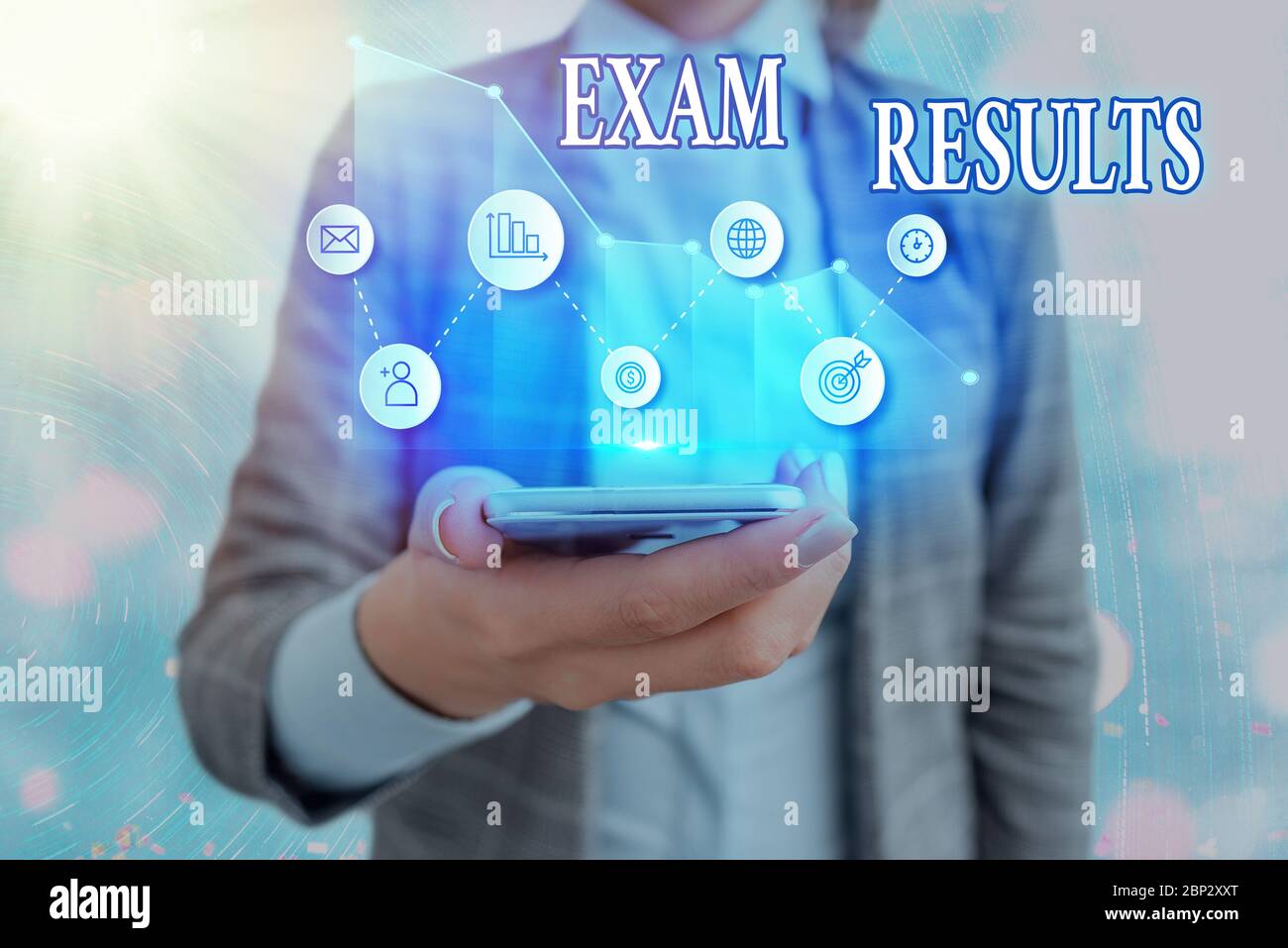 Text sign showing Exam Results. Business photo showcasing An outcome of ...