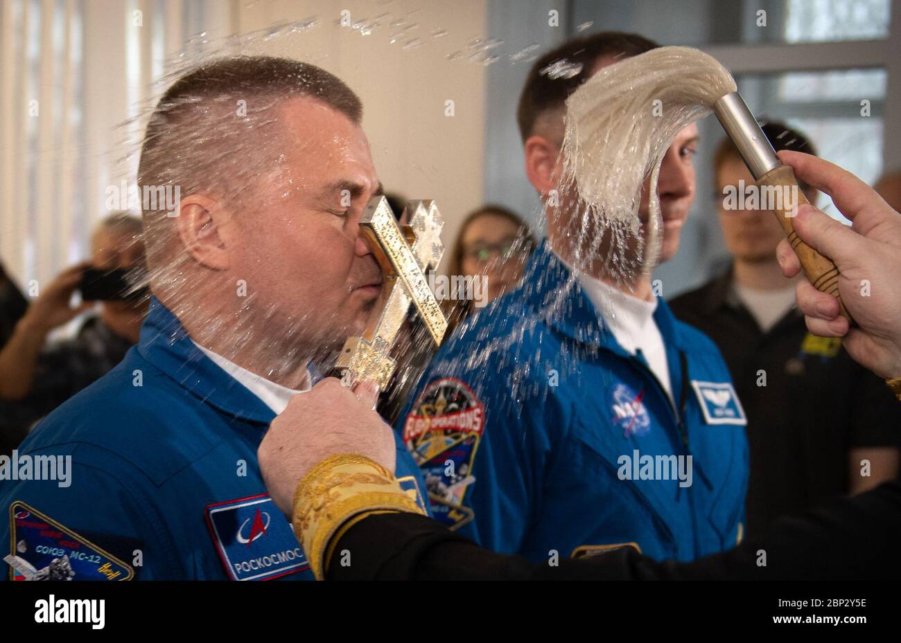 On March 14, 2019, Expedition 59 cosmonaut Alexey Ovchinin was blessed ...