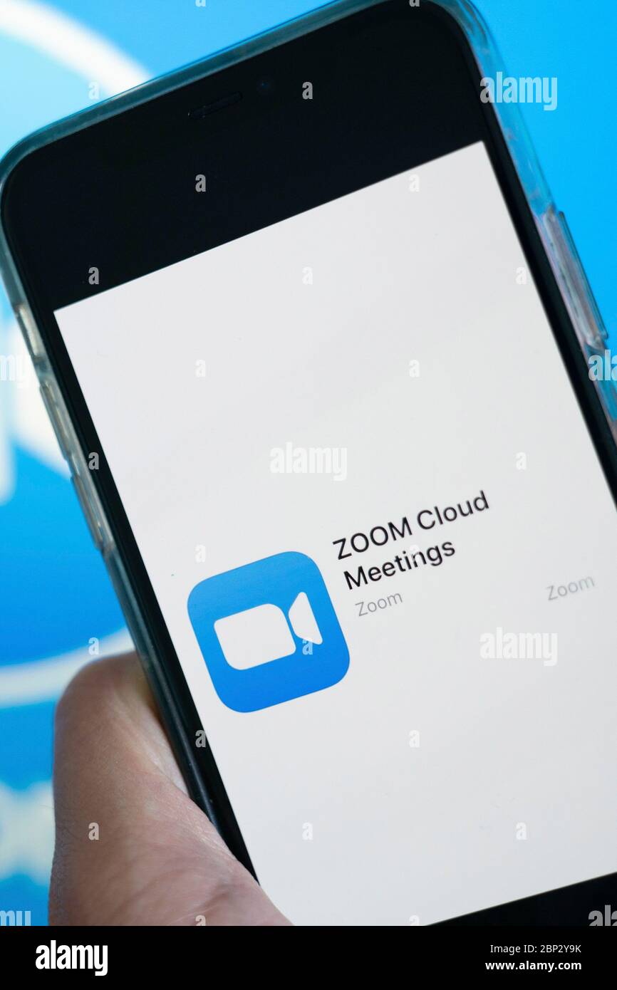 Cologne, Deutschland. 15th May, 2020. The Zoom virtual meeting program ...