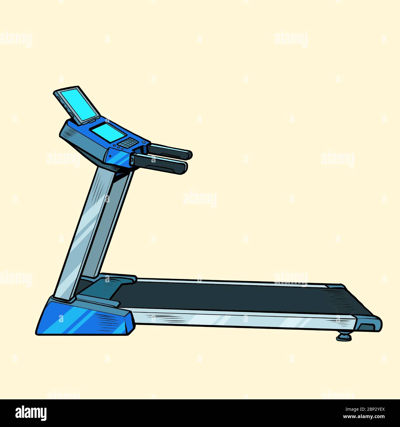 Woman running treadmill Stock Vector Images - Alamy