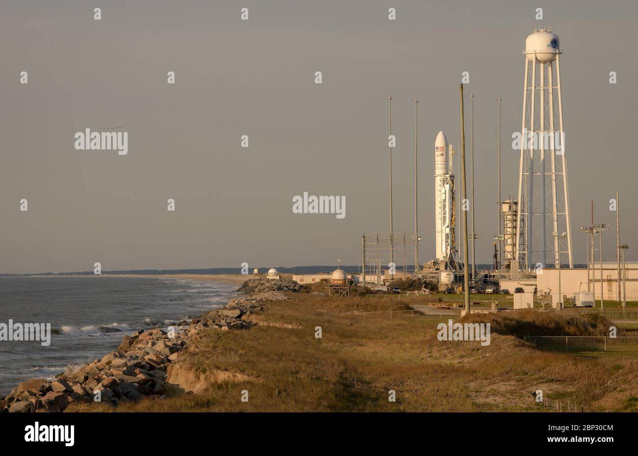 On April 17, 2019, the Northrop Grumman Antares rocket was prepared for ...
