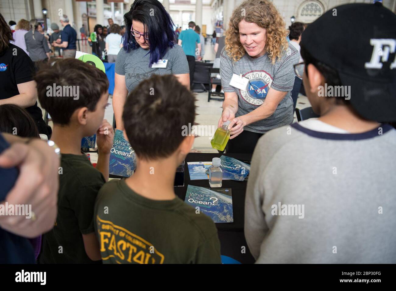 On April 22, 2019, NASA showcased exhibits at Union Station in ...