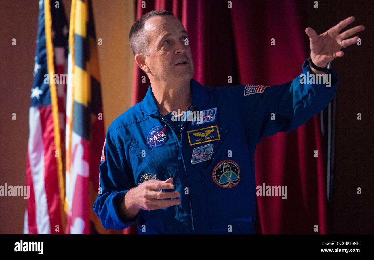 On May 2, 2019, NASA astronaut Ricky Arnold spoke at NASA's Goddard ...