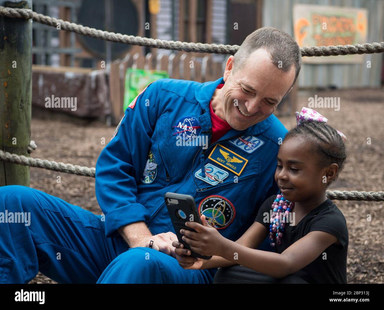 On May 3, 2019, NASA astronaut Ricky Arnold took part in a STEM event ...