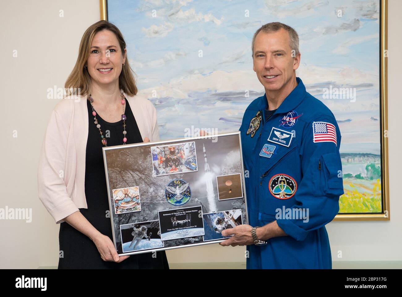 NASA astronaut Drew Feustel visited the Canadian Embassy in Washington ...