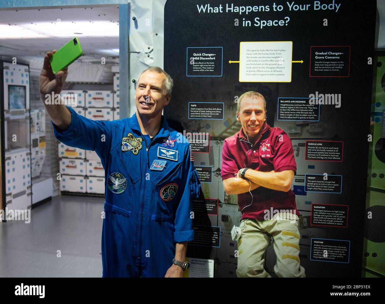 On May 9, 2019, NASA astronaut Drew Feustel took a selfie with a photo ...