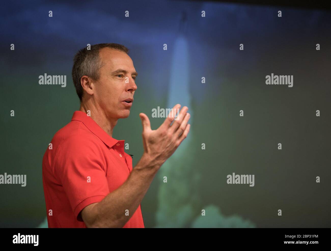 On May 9, 2019, astronaut Drew Feustel spoke at NASA Headquarters in ...