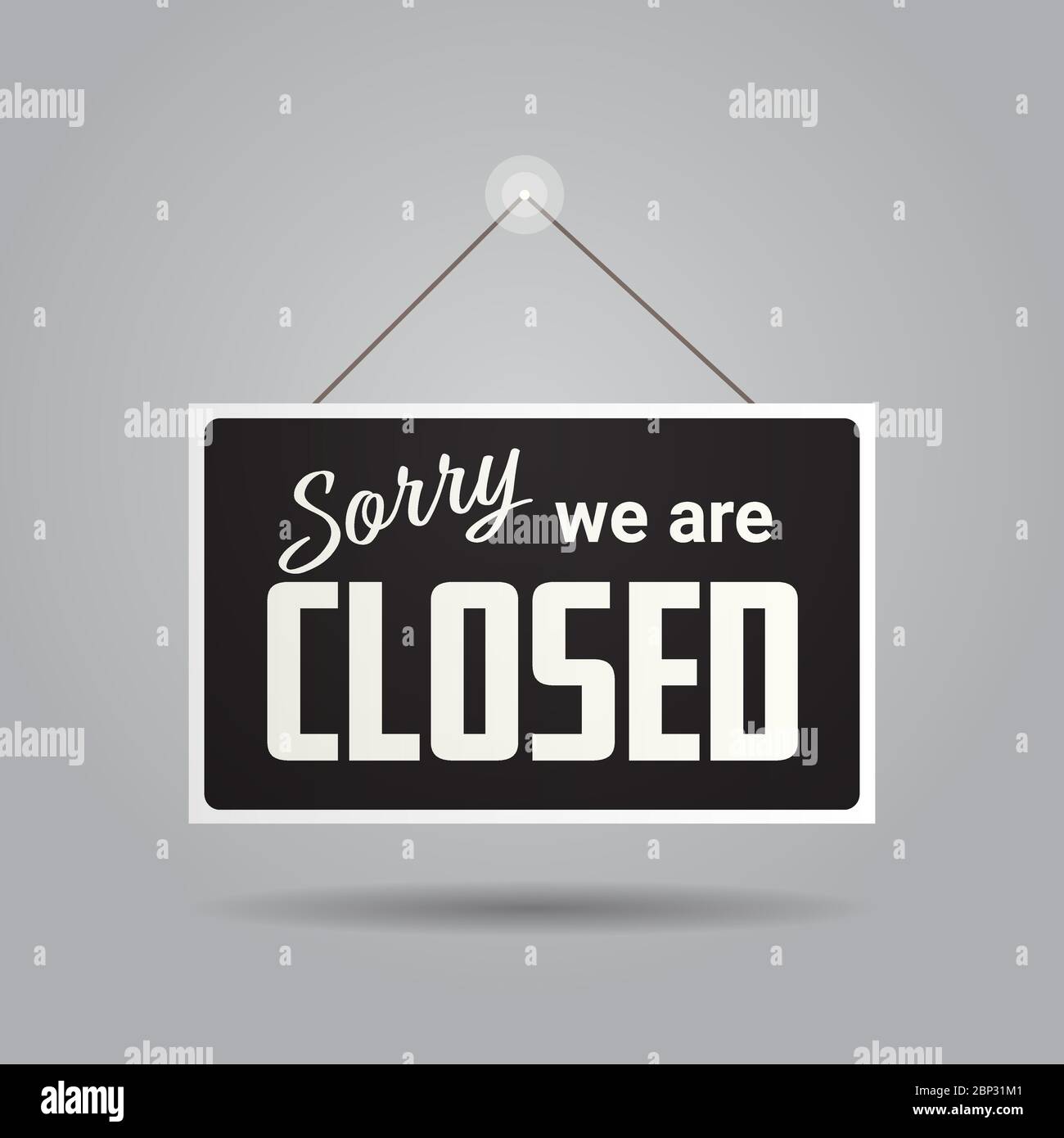 Cartoon closed shop sign hi-res stock photography and images - Alamy