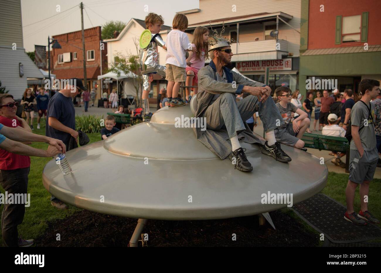 The town of Mars, Pennsylvania, hosts a celebration on May 31, 2019, to ...
