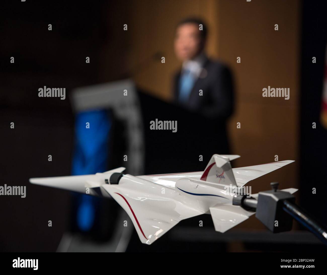 At NASA Headquarters in Washington on April 3, 2018, a model of the Low ...