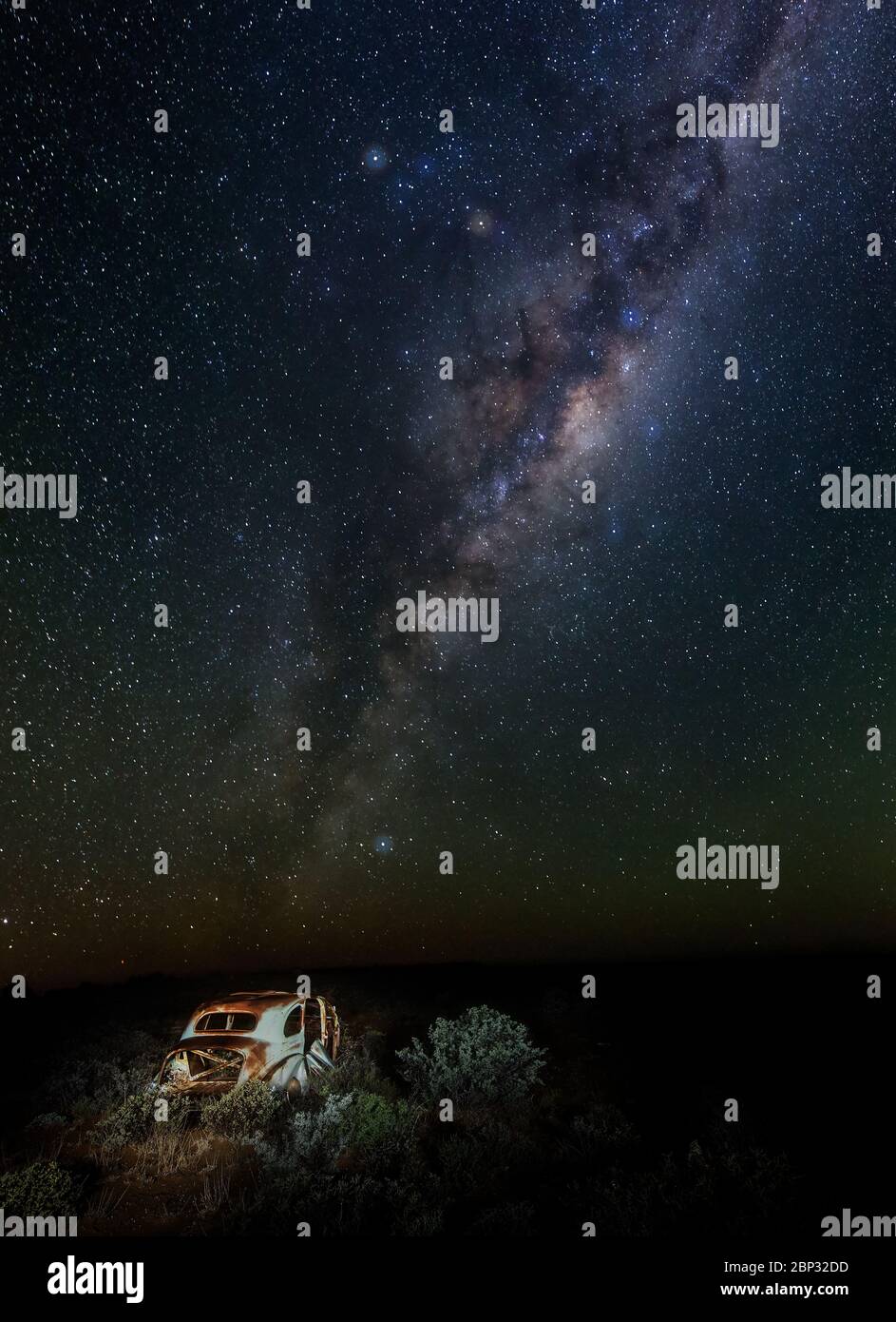 nightscape landscape, milky way Stock Photo - Alamy
